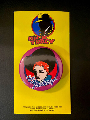 Walt Disney™ DICK TRACY Collectible TESS TRUEHEART Rare Button VINTAGE ...