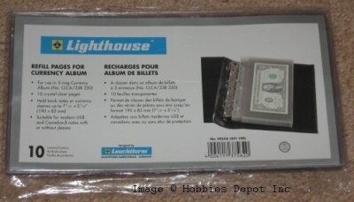 Pack of 10 Lighthouse Small Currency Album Refill Pages binder sheets ...