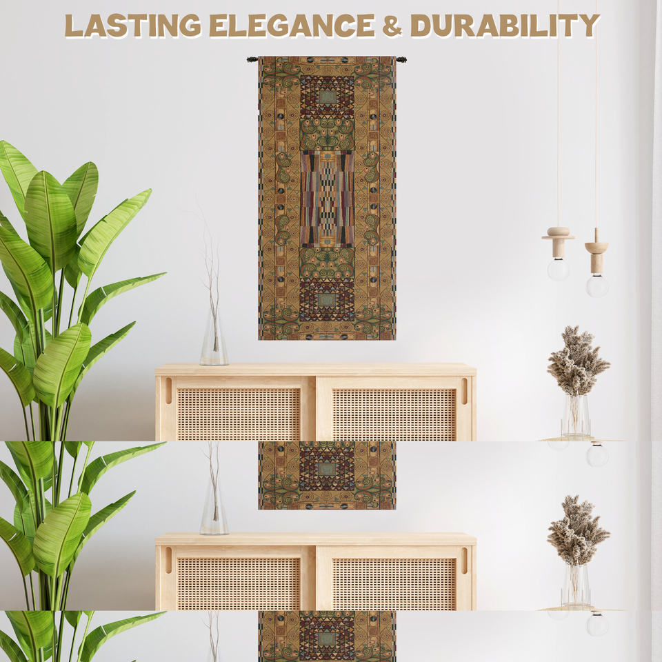 The Beethoven Frieze - Klimt Italian Modern Fine Art Woven Tapestry ...