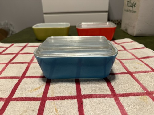 Vintage Pyrex 0502 Blue Ovenware Fridgie Refrigerator Dish with ...