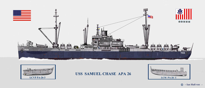USS Samuel Chase APA-26 Print US Navy | eBay