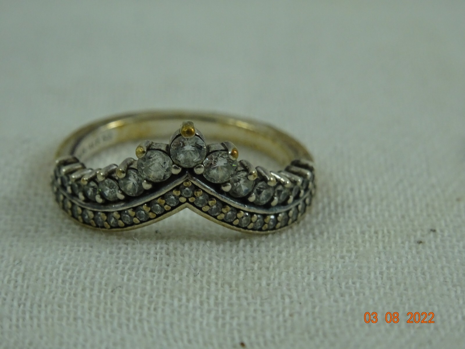 Pandora Sterling Silver Princess Wish Tiara Ring CZ R… - Gem