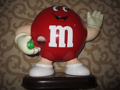 Vintage M&M Red Candy Dispenser With Green M&M Works Rare Mars Co. 1991 ...