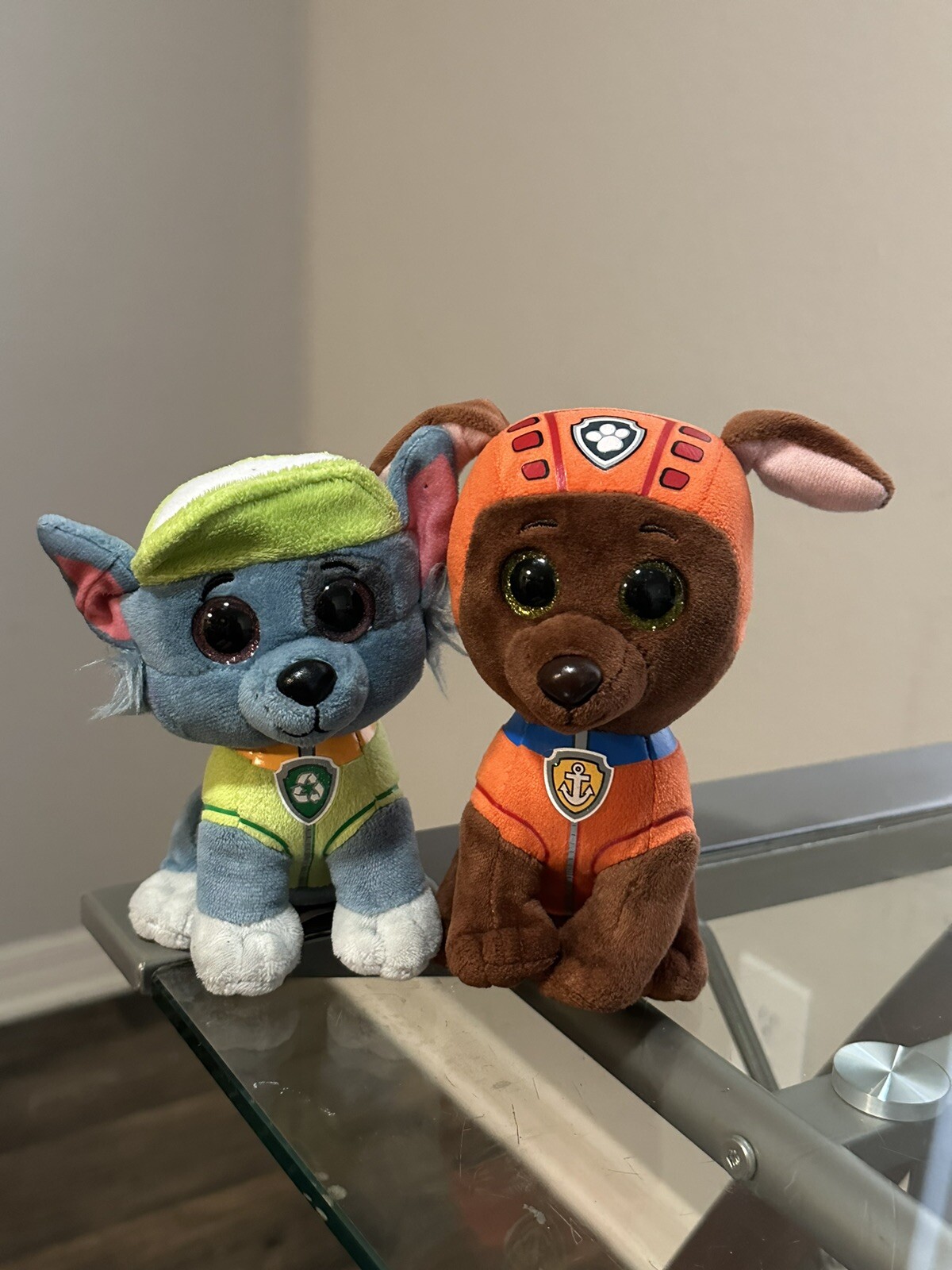 Zuma And Rocky Paw Patrol Beanie Boos Ty stuffed animal Plush figures 8 ...