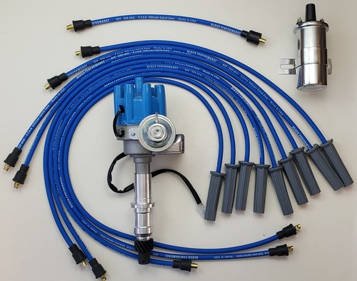 PONTIAC 350 400 455 SMALL BLUE FEMALE HEI DISTRIBUTOR +45K COIL + 8.5mm ...