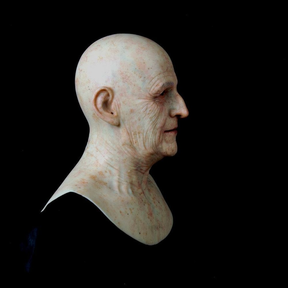 Lifelike grandma soft lifelike skin silicone mask Age spots realistic ...