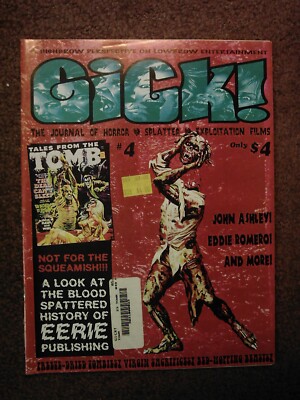 GICK! #4 horror fanzine- John Ashley *Eddie Romero *History of EERIE ...
