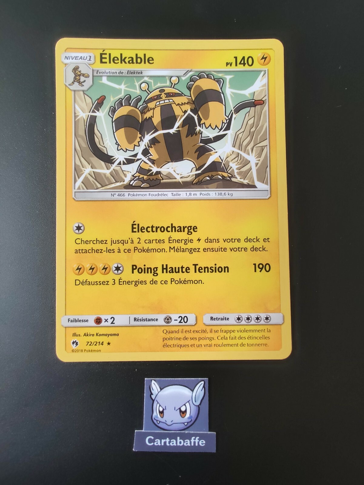 Carte Pokémon Elekable 72/214 Rare SL8 Tonnerre Perdu | eBay