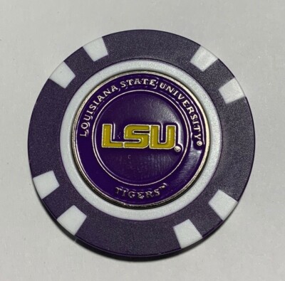 New LSU Tigers Magnetic Poker Chip removable Golf Ball Marker | eBay