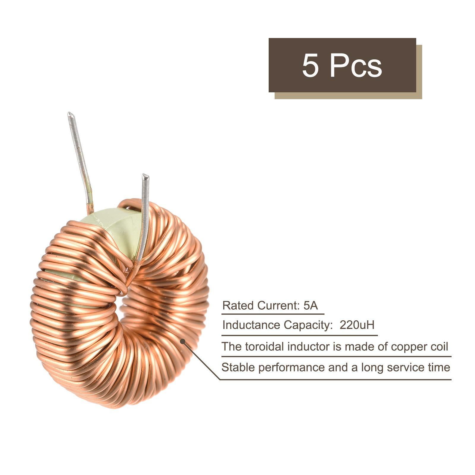 Tore Inductance Cuivre Bobine Magnétique Inducteur 220uH 5A pour ...