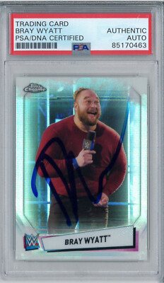 Bray Wyatt Signed Autograph Slabbed 2021 WWE Topps Chrome Card PSA DNA ...
