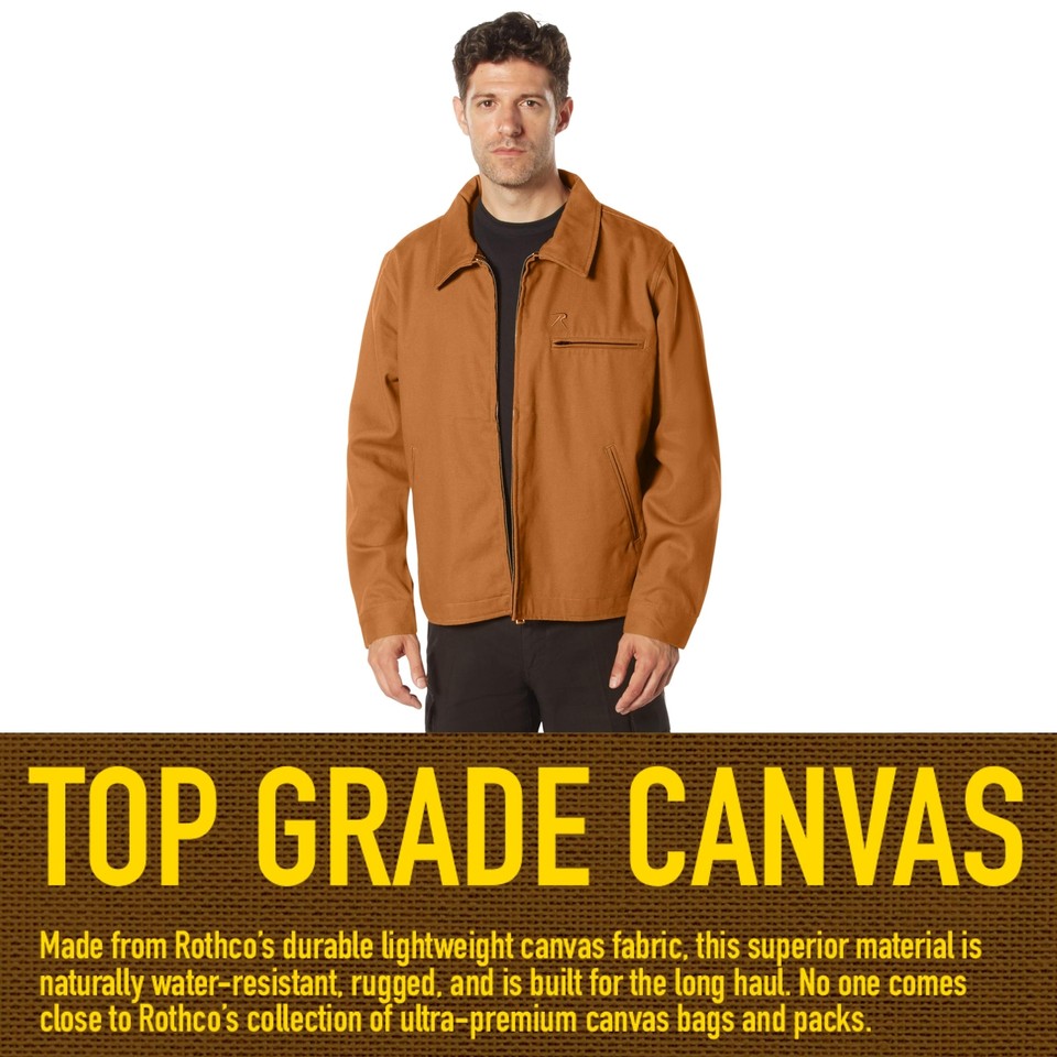 Rothco Brown Lightweight Canvas Work Jacket 92535 - M | eBay