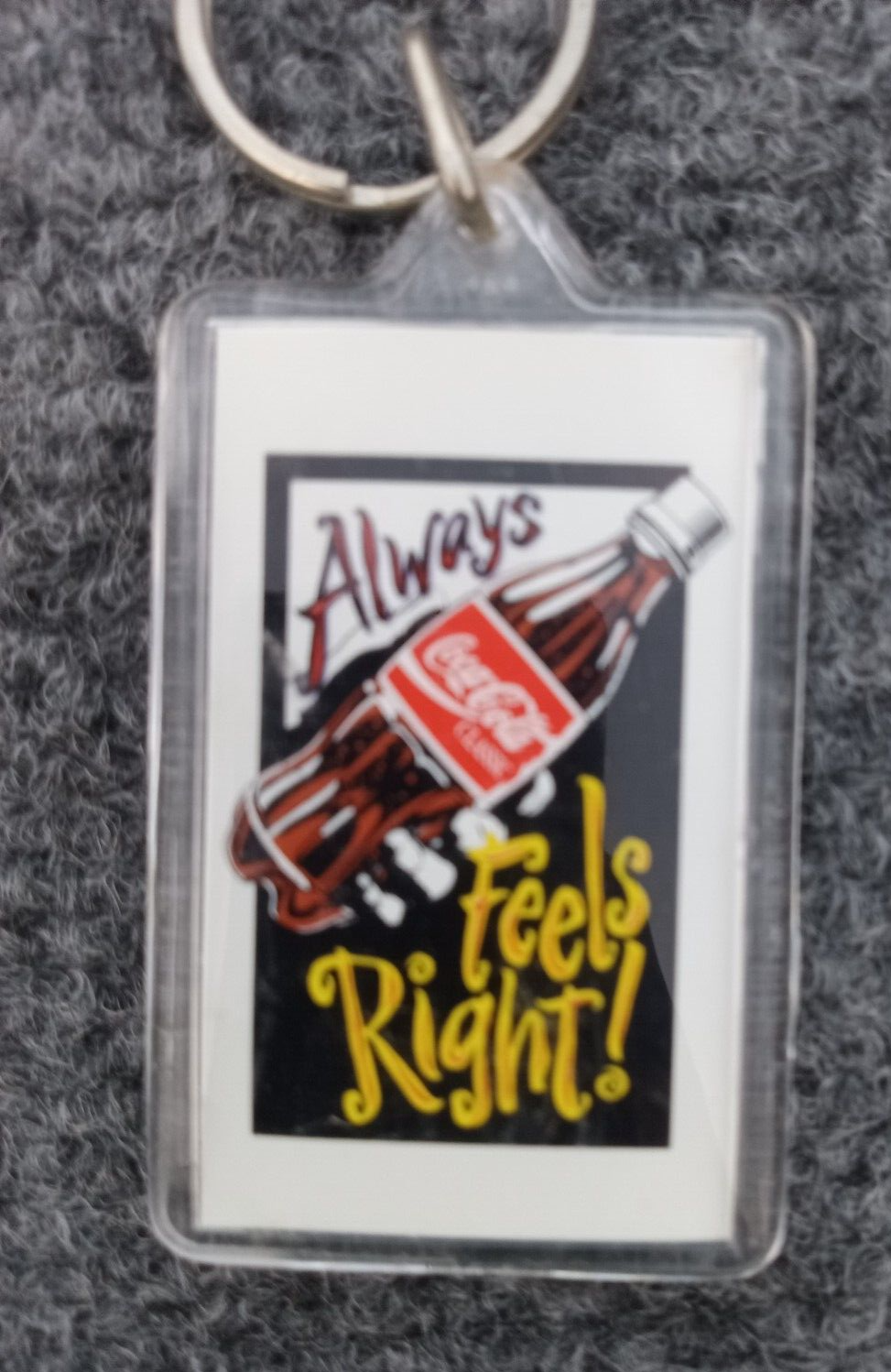 Coke Coca Cola Key chain Always Feels Right NICE 2 Sided ! ring 6 | eBay