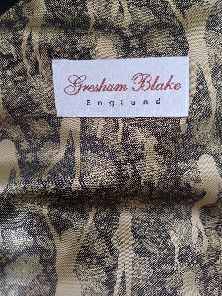 Gresham Blake England Pinstripe Blazer Jacket Dark Grey - 21" pit to ...