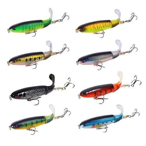 Topwater Fishing Lures Set 8PCS Plopper Bass Lures with Floating ...