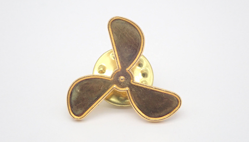 Ships Propeller Gold Tone Skipper Captain Boat Vintage Lapel Pin | eBay