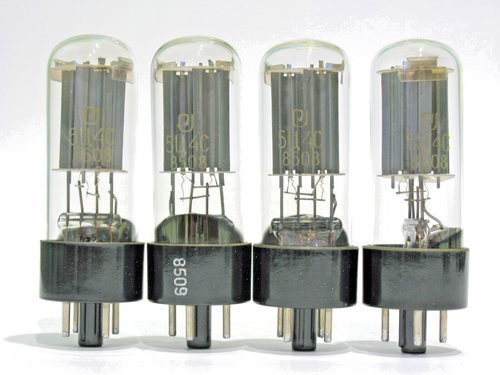 4x 5C4S / 5U4C / 5Z4 / 5Z4G /CV1863 Same Date NEW Rectifier kenotron ...