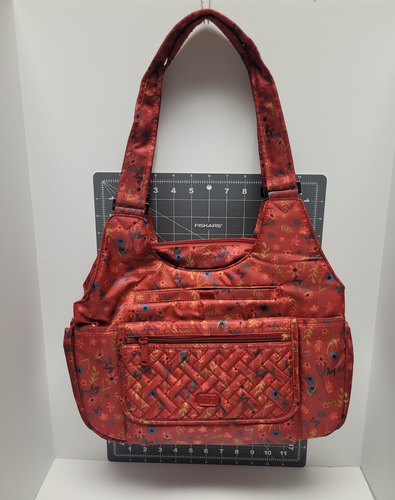 Lug Romper Carry-All Travel Tote Shoulder Bag Autumn Garden Red NWT | eBay