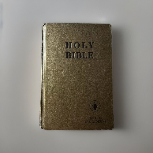 Holy Bible Placed By The Gideons Hard Cover Gold King James Version ...
