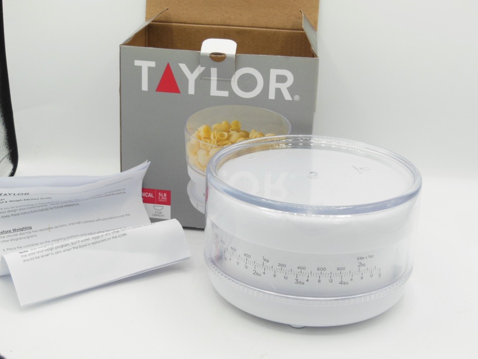 Taylor Add and Weigh Mechanical Kitchen Food Scale 5lb Capacity Model ...