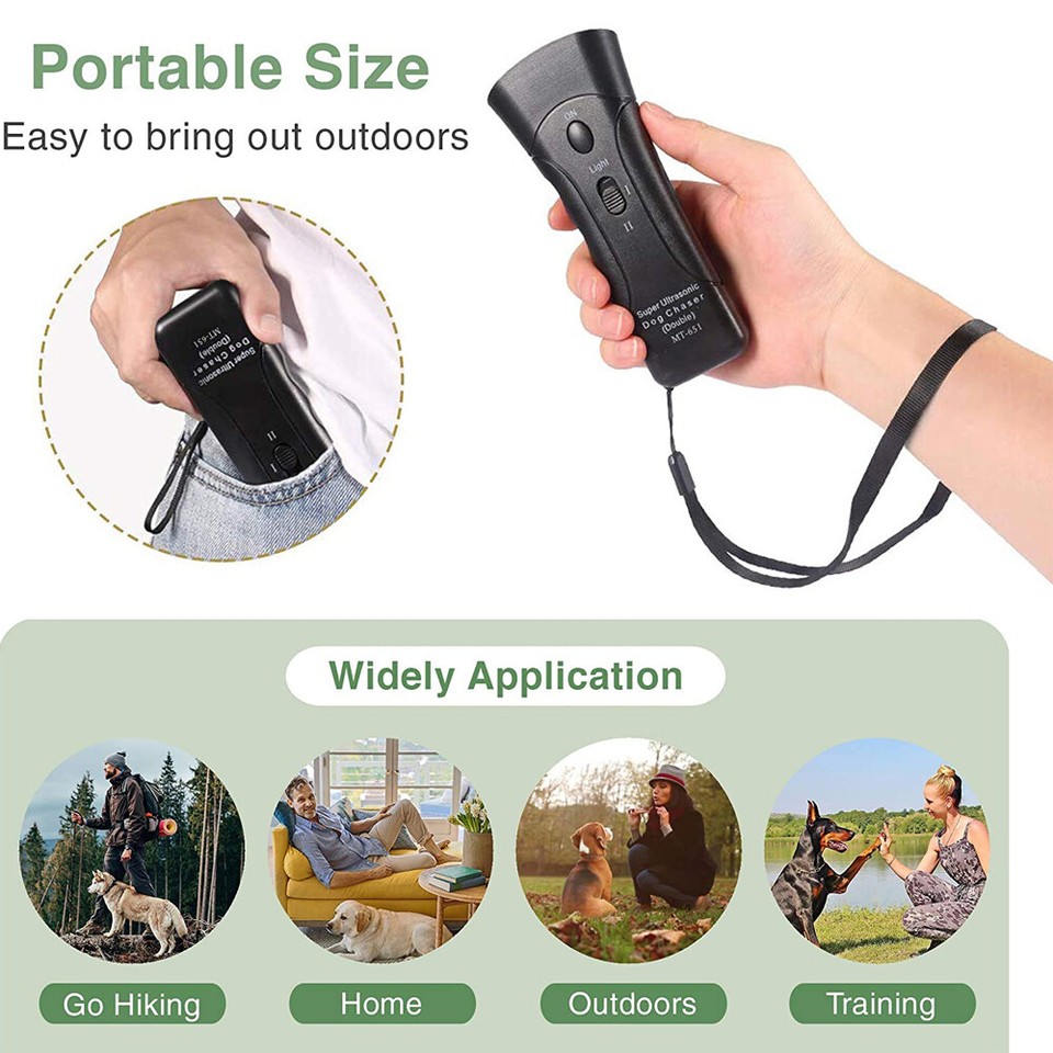 Petgentle Ultrasonic Anti Dog Barking Pet Trainer LED Light Gentle ...