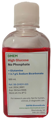 Dulbecco's Modified Eagle Medium (DMEM), 1X, High Glucose, No Phosphate, 500mL | eBay