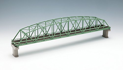 TOMIX N Gauge Double Track Curved Large Truss Iron Bridge F Green 3222 ...