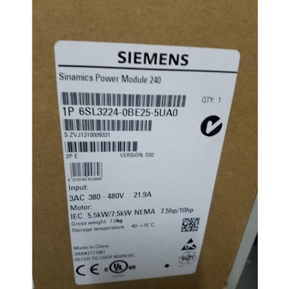 1PC NEW IN BOX Siemens 6SL3224-0BE25-5UA0 6SL3 224-0BE25-5UA0 w/ 1 YEAR ...