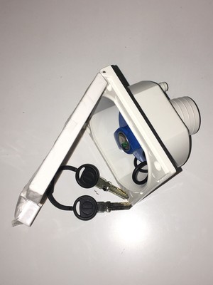 CARAVAN / MOTORHOME- Water Tank Inlet -With Cap / Keys -White -TND ...
