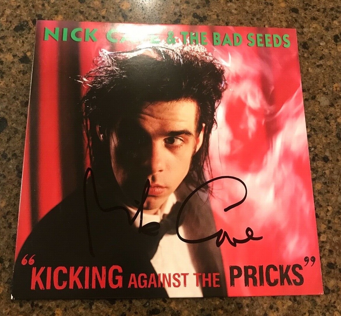 * NICK CAVE * signed vinyl album * KICKING AGAINST THE PRICKS * PROOF ...
