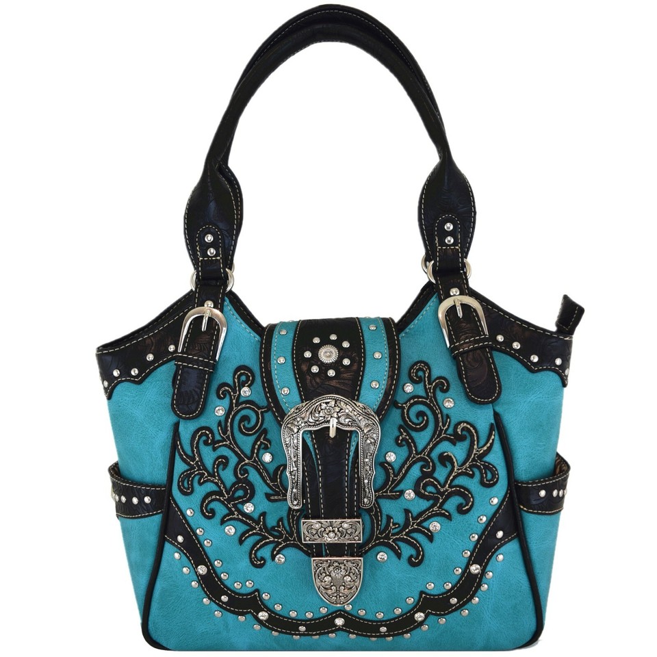 Western Buckle Country Handbag Concealed Carry Purse Women's Shoulder ...