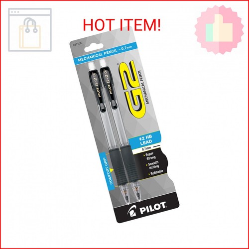 Pilot, G2 Mechanical Pencils, 0.7mm HB Lead, Black Accents, Pack of 1 ...