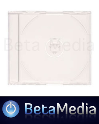 50 x Jewel CD Cases with Clear Tray Single Disc - Standard Size CD case ...