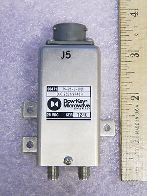 NEW Dow-Key TS-28-L-0006 SMA RF Transmission Switch NSN 5985-01-423 ...