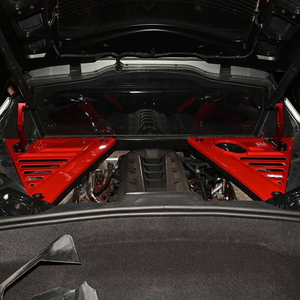 Red Engine Bay Panel Appearance Cover For Corvette C8 Z51 Z06 Stingray ...