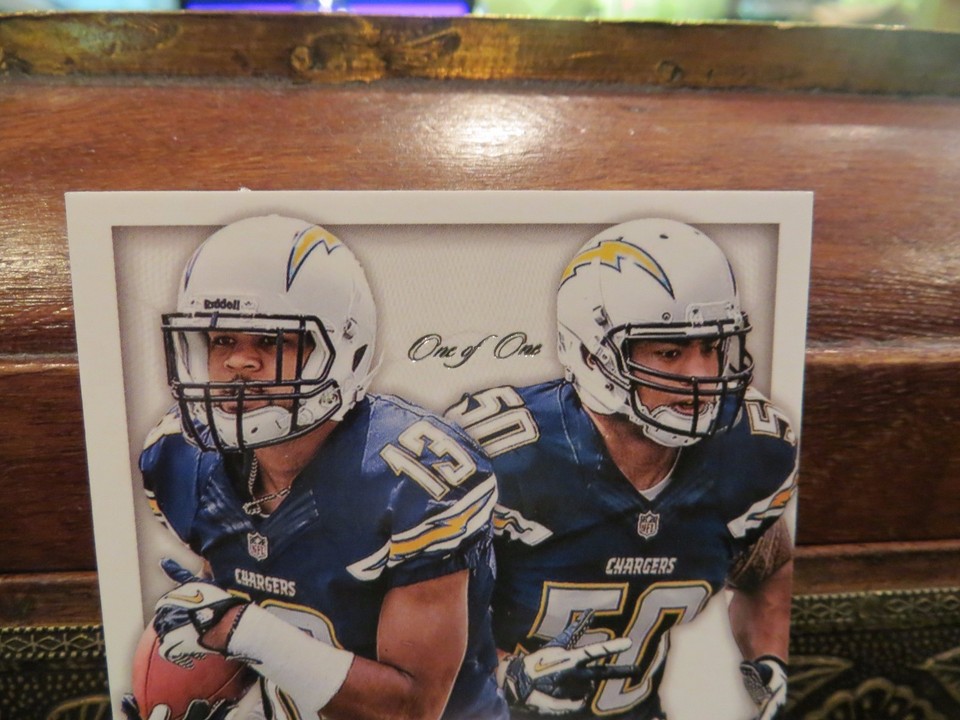 National Treasures NFL Shield Gear Chargers Keenan Allen Manti Te'o 1/1 ...