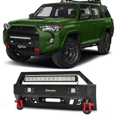 Fit for 2010-2024 Toyota 4Runner Front Bumper Offroad w/Winch Plate ...