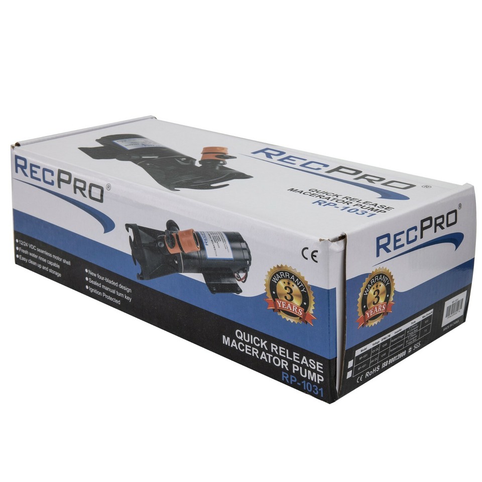 RecPro RV 12V Portable Macerator Pump - Quick Release - Waste Water ...