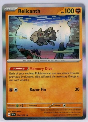 Pokemon TCG Relicanth 084/162 Temporal Forces Holo Rare | eBay