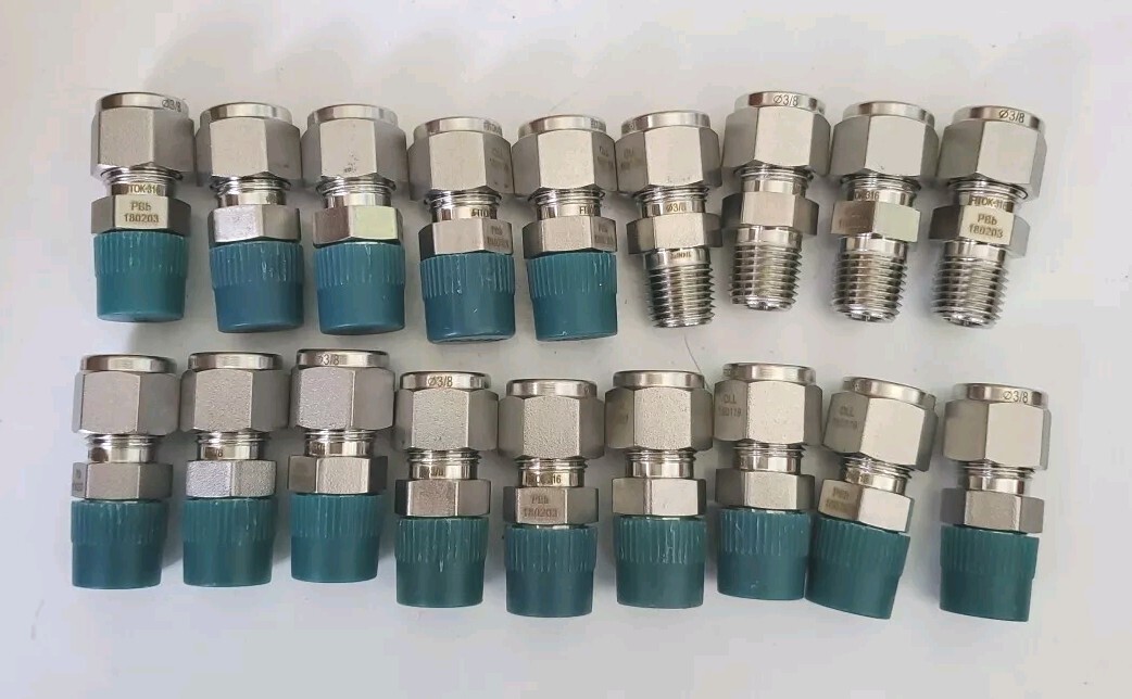 18 Pcs Fitok Male Connector 3/8 in. Tube OD x 1/4 in. Male NPT (SS-CM ...