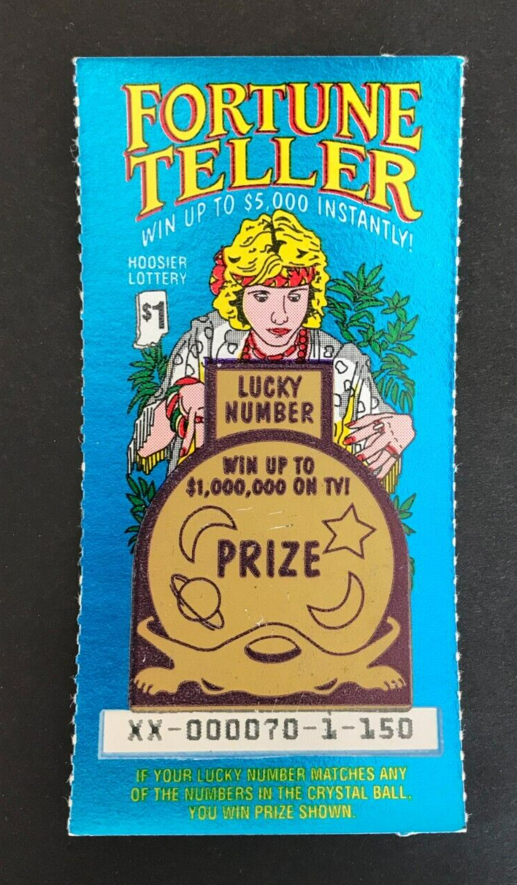 Fortune Teller Theme Instant SV Lottery Ticket , issued in 1992, no ...