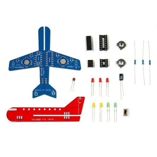 DIY Electronic Kit Small Airplane CD4017 Lamp Welding Practice5697 ...