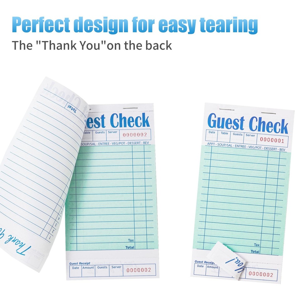 ZPARIK 24 Pack Guest Checks Books for Servers Server Note Pads ...