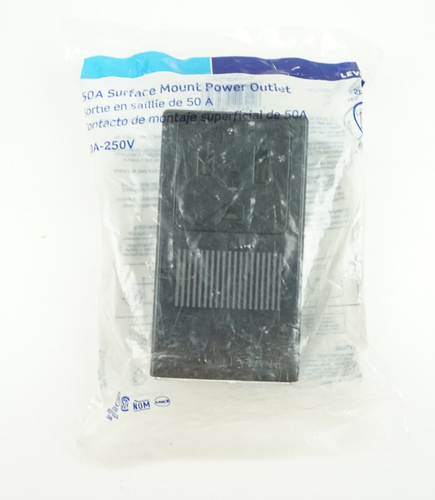 Leviton 50 Amp Double Pole Single Outlet, Black 5378-P00 | eBay