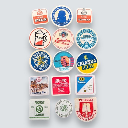 LOT Of 15 True Vtg 1980s Beer Coasters Germany European Decor Prop ...