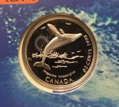 Canada 1998 Humpback whale 50 Cents Proof Silver Coin in RCM Packing | eBay