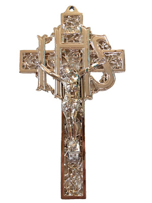 Cathedral Crucifixes Filigree IHS Cross with Light Gold color Finish ...