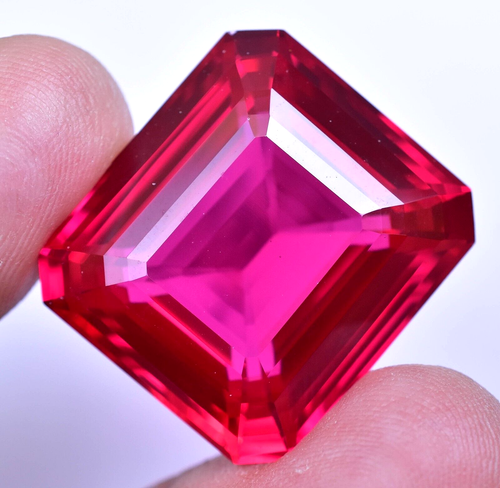 Flawless Natural Mogok Pink-Red Ruby 66.60 Ct Octagon Certified Loose ...