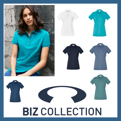 *NEW* BIZ COLLECTION Womens City Short Sleeve Polo P105LS | eBay