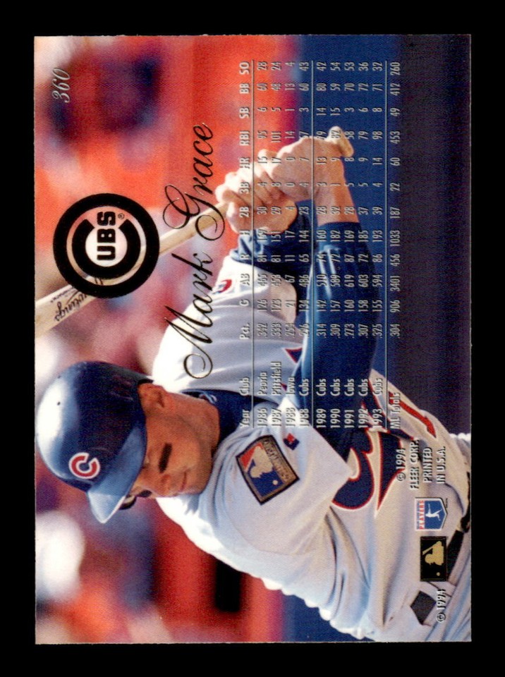 1994 Flair Mark Grace #360 | eBay
